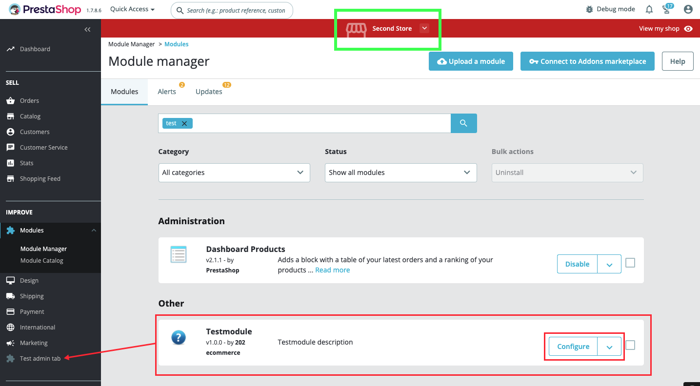 Multistore - If module is disabled in one store, its admin tabs (BO - leftmenu) is hidden ...