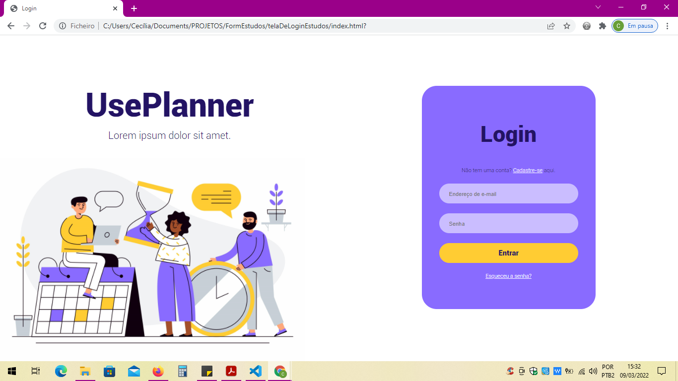 GitHub - cecilia-ce/telaDeLoginEstudos: Projeto criado para praticar os estudos de HTML, CSS e ...