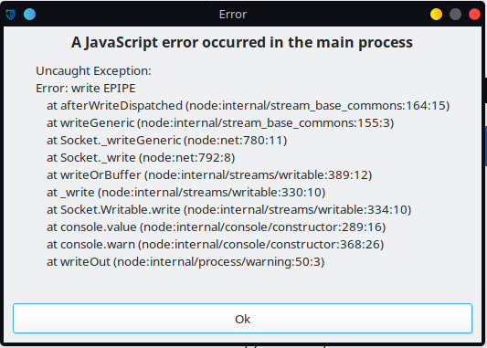 1.31.2 javascript error: write EPIPE, when searching, editing, saving changes · Issue #2588 ...