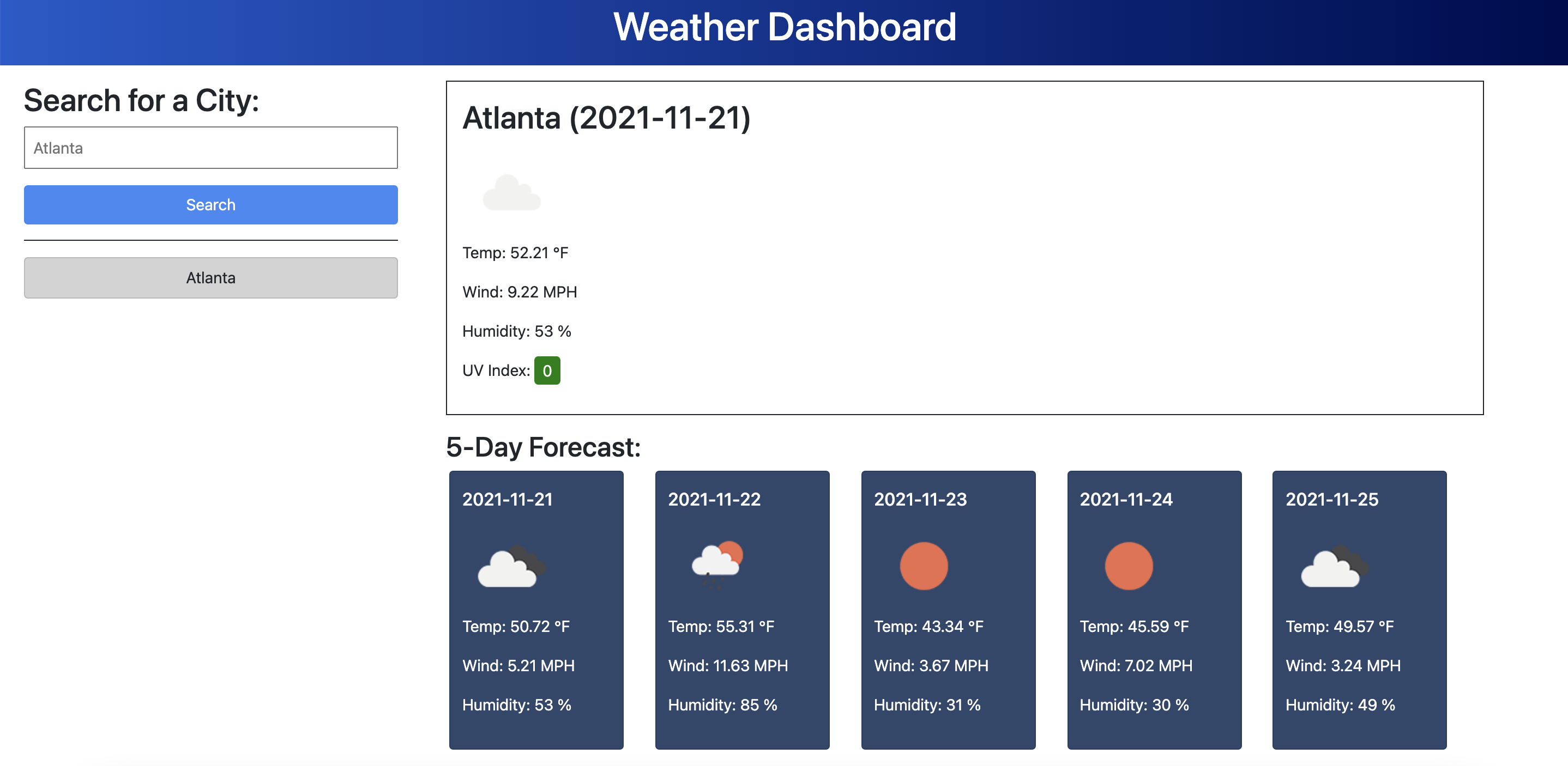 GitHub - cewright98/weather-dashboard