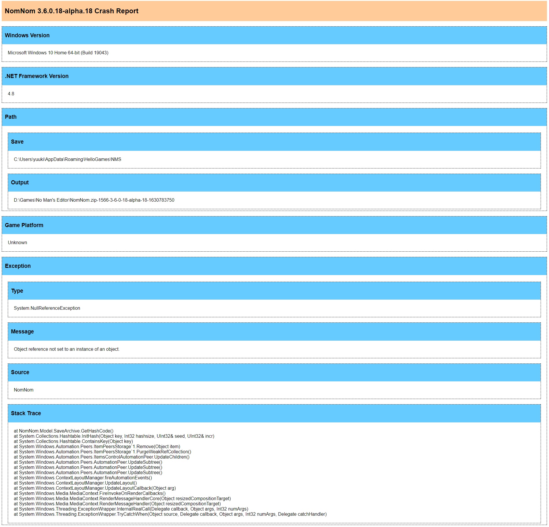 NomNom is really buggy??[Bug] · Issue #65 · zencq/NomNom · GitHub