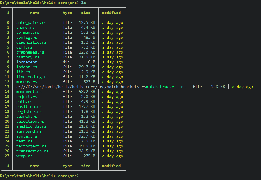 Erroneous Text In `ls` Table · Issue 7617 · Nushell Nushell · Github
