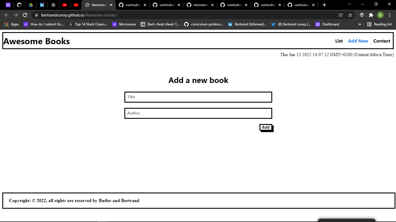 GitHub - NatanimA/Awesome-books-1: This is a javascript project which is a book collection ...