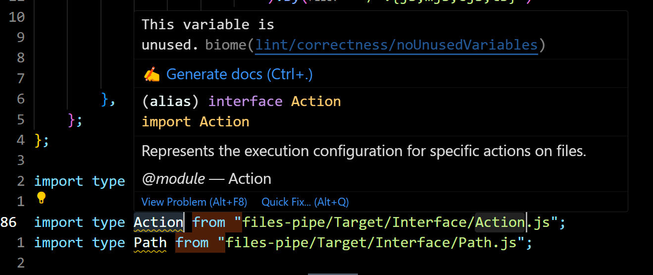 馃悰 Type Detected As An Unused Variable 路 Issue 523 路 Biomejsbiome 路 Github
