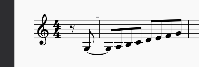 [MU4 Issue] Gap between note and barline in pick-up measure w/ only one ...