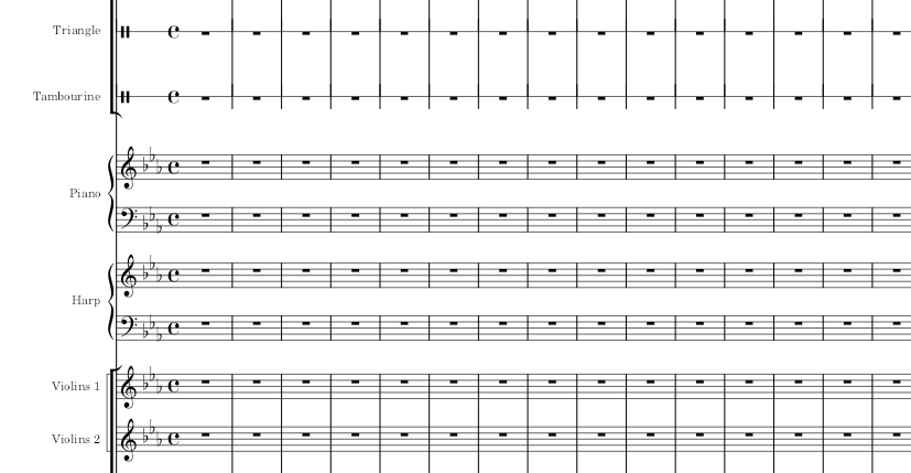 [MU4 Issue] Grand staff barlines not connected when inserted in score w/ multiple instruments ...
