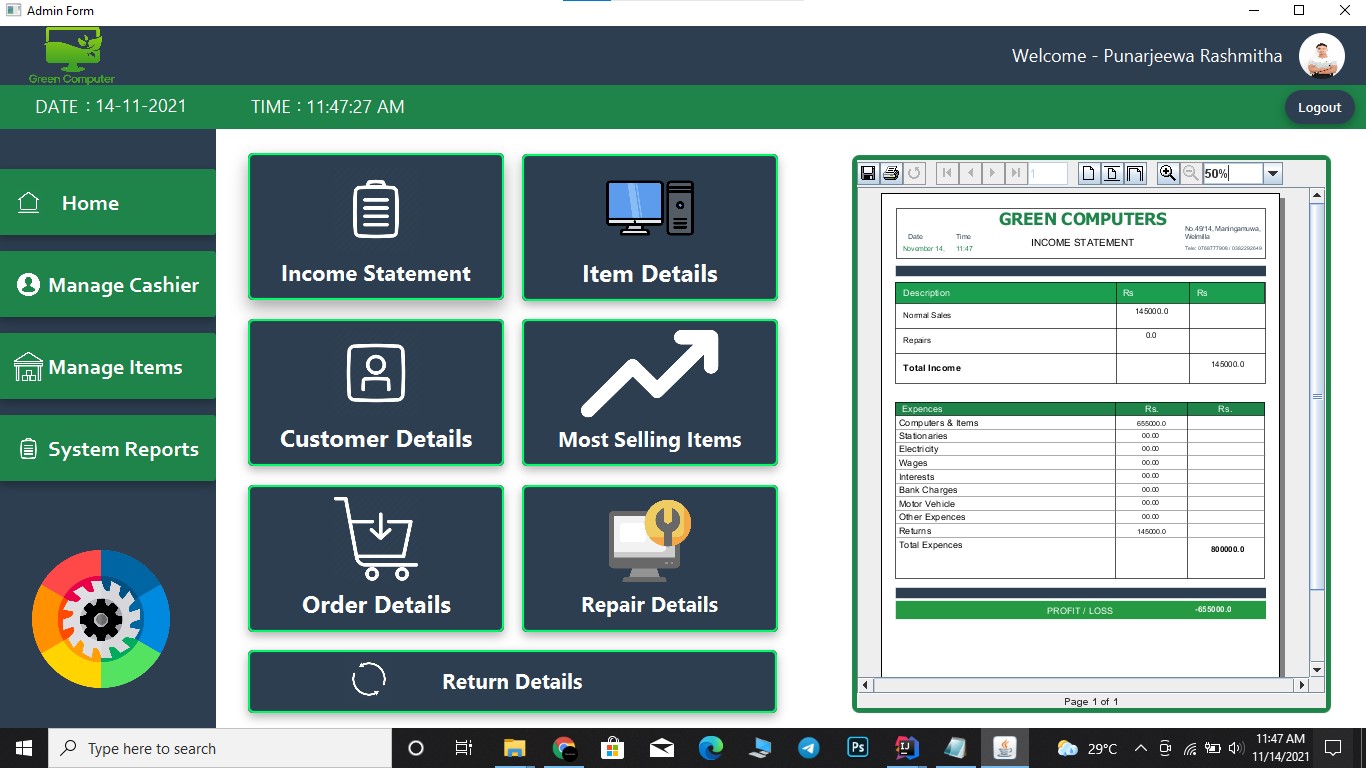 GitHub - punarjeewarashmitha20011016/Computer-Shop-Management-System ...