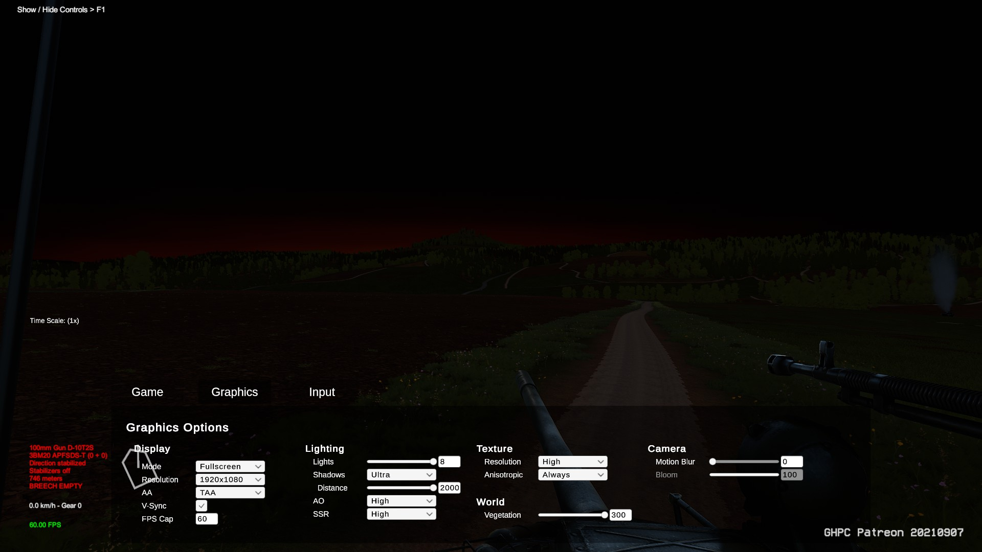 Graphical issues at night under IR - trees shimmering, moon appearing through terrain · Issue ...