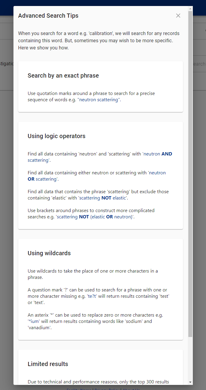 Provide search examples and a detailed help for search · Issue #939 ...