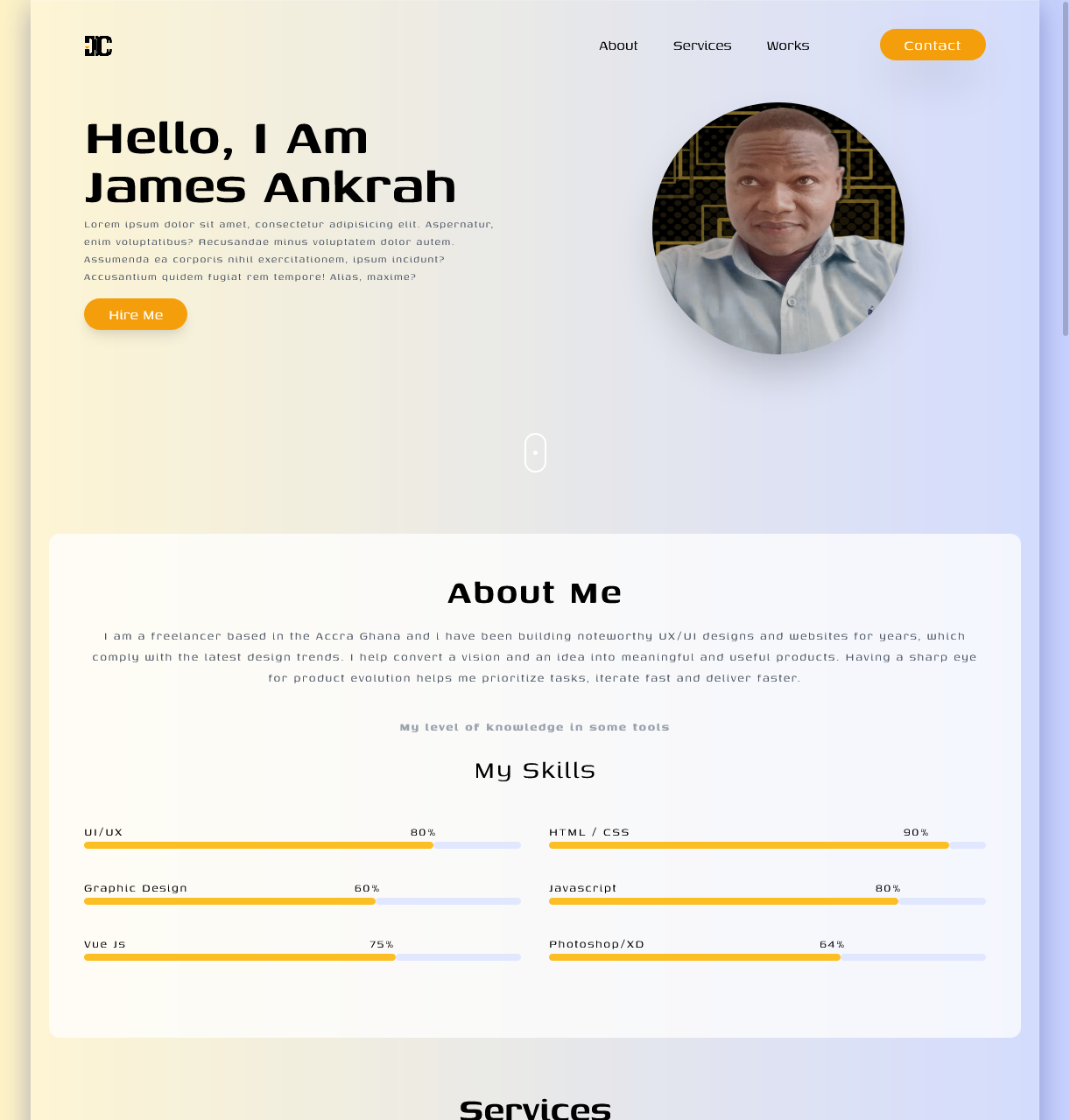 GitHub - jchinwor/portfoliov3: Tailwind css portfolio with Glassmorphism