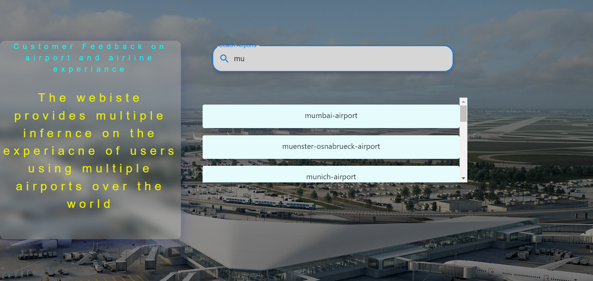GitHub - harisankar01/Airport-Feedback-Analytics-Website: A website that provides visual ...