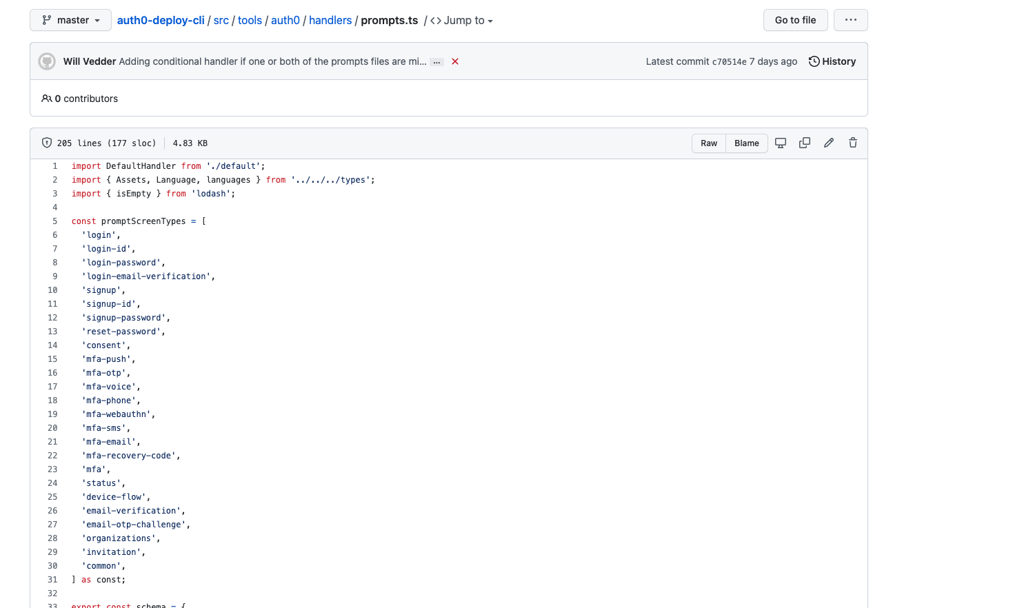 Improper handling of screen types groupings under a prompt type · Issue #539 · auth0/auth0 ...