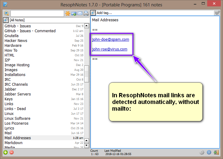 Mail Addresses · Issue #92 · Mikescher/AlephNote · GitHub