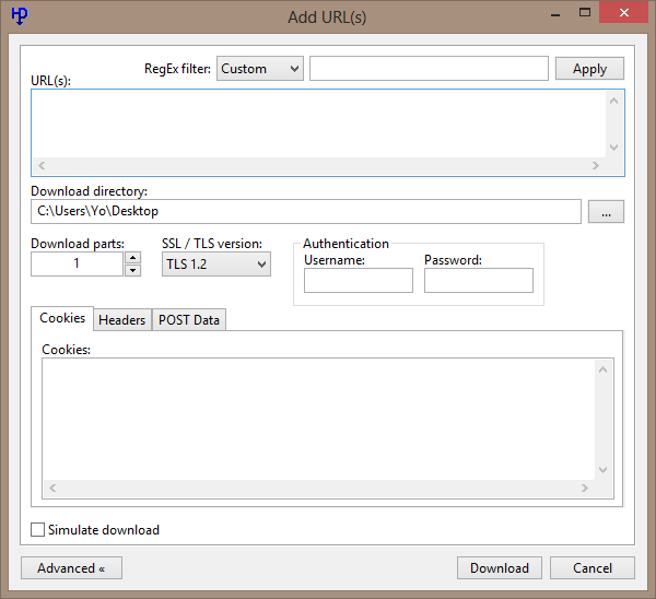 Add URL(s) window · Issue #52 · erickutcher/httpdownloader · GitHub