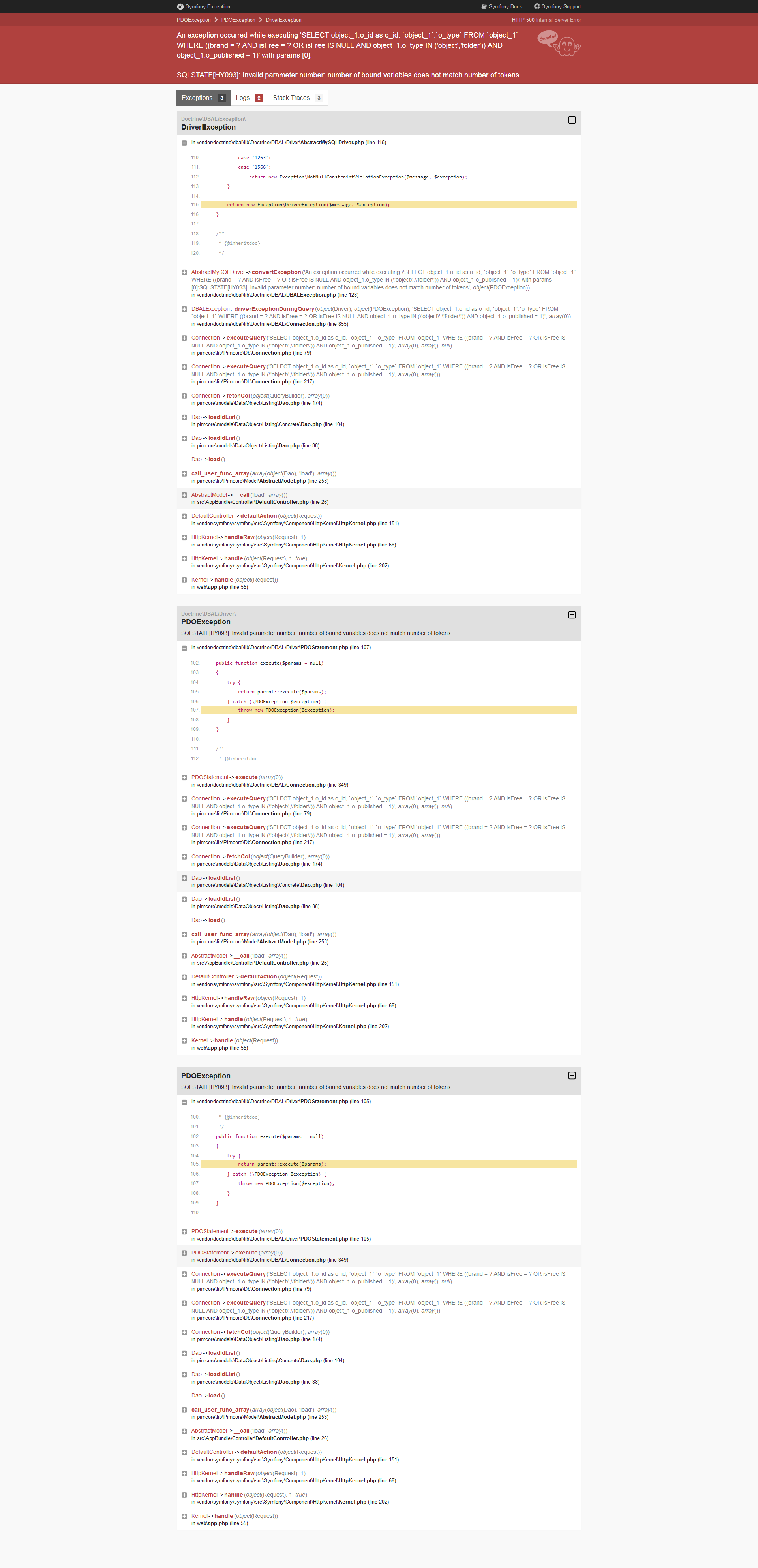 Combining setCondition and addConditionParam can break SQL request. · Issue #1831 · pimcore ...
