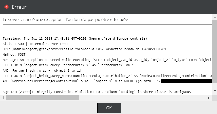 [bug] On the GUI, filter in gridlist need sql alias if object class and objectbrick have same ...