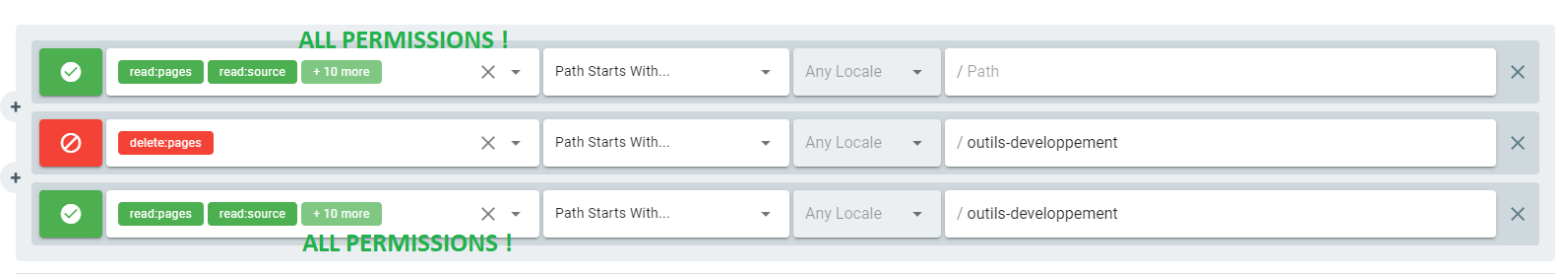 Adding just one forbidden page rule, dissalow viewing page, ACL broken. · Issue #1377 · requarks ...