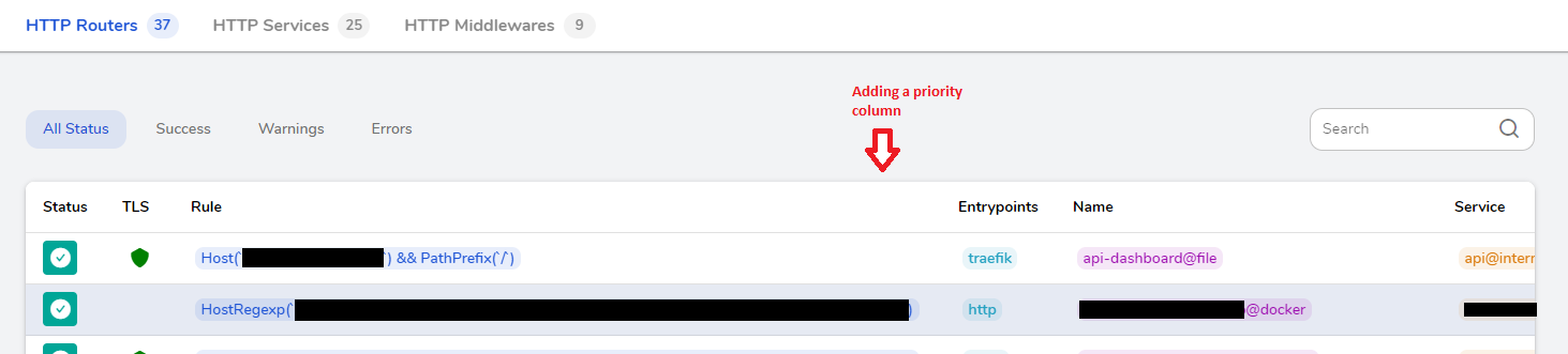 Adding "Priority" router information on the Traekik GUI · Issue #7503 ...