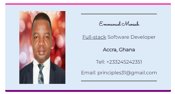 GitHub - principles31/Business_card: A simple and well-thought Digital ...