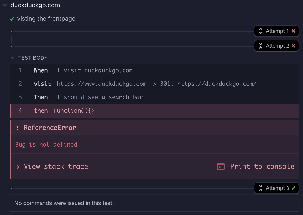 Second Retry Skip · Issue 749 · Badeballcypress Cucumber Preprocessor