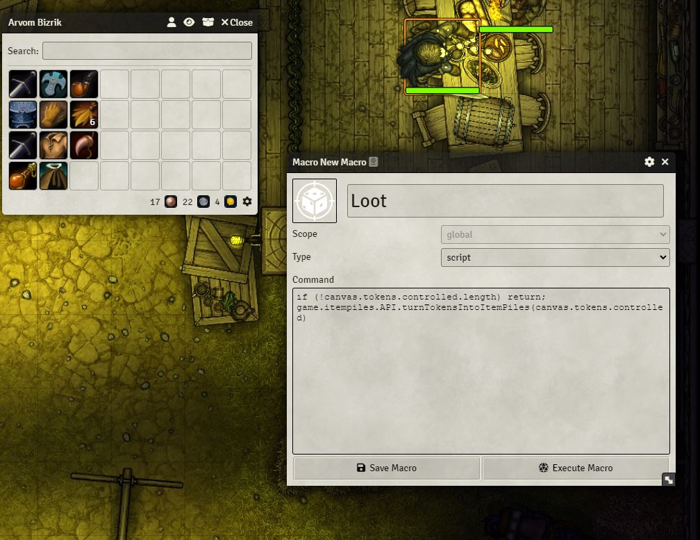 [BUG] - [Dungeon Crawl Classics] - Lootable token opens as a Vault ...