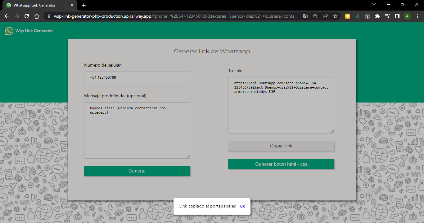 GitHub - agugodzic/wsp-link-generator-PHP