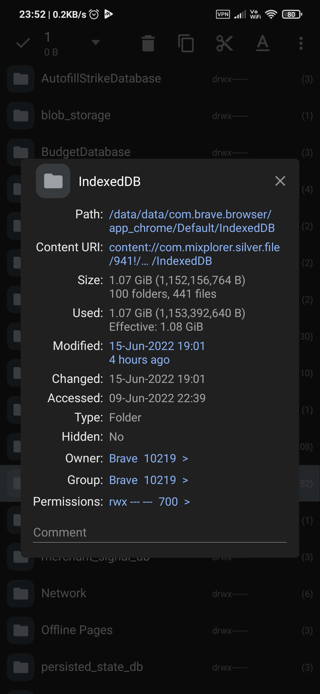 indexedDB takes up large storage space · Issue #23485 · brave/brave-browser · GitHub