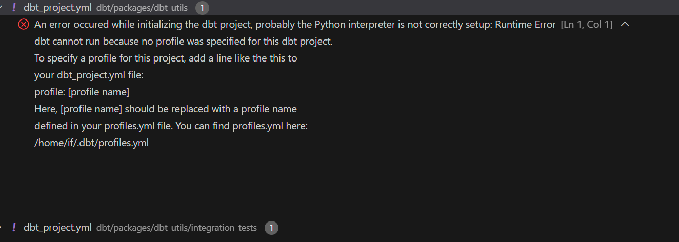 Annoying (false alarm) errors caused by dbt packages · Issue #627 · AltimateAI/vscode-dbt-power ...