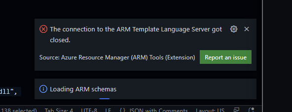 Arm Template Language Server Fails To Start When Using Wsl2 · Issue