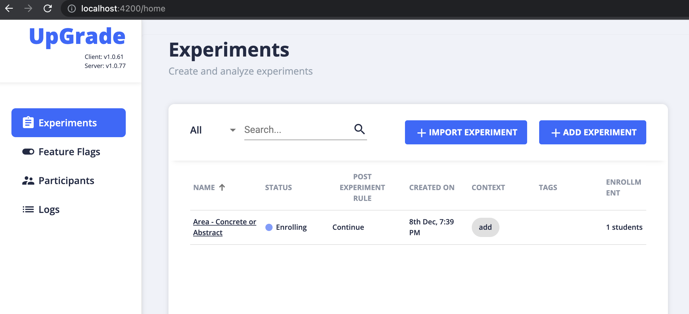 Auto-refresh experiment data · Issue #213 · CarnegieLearningWeb/UpGrade · GitHub