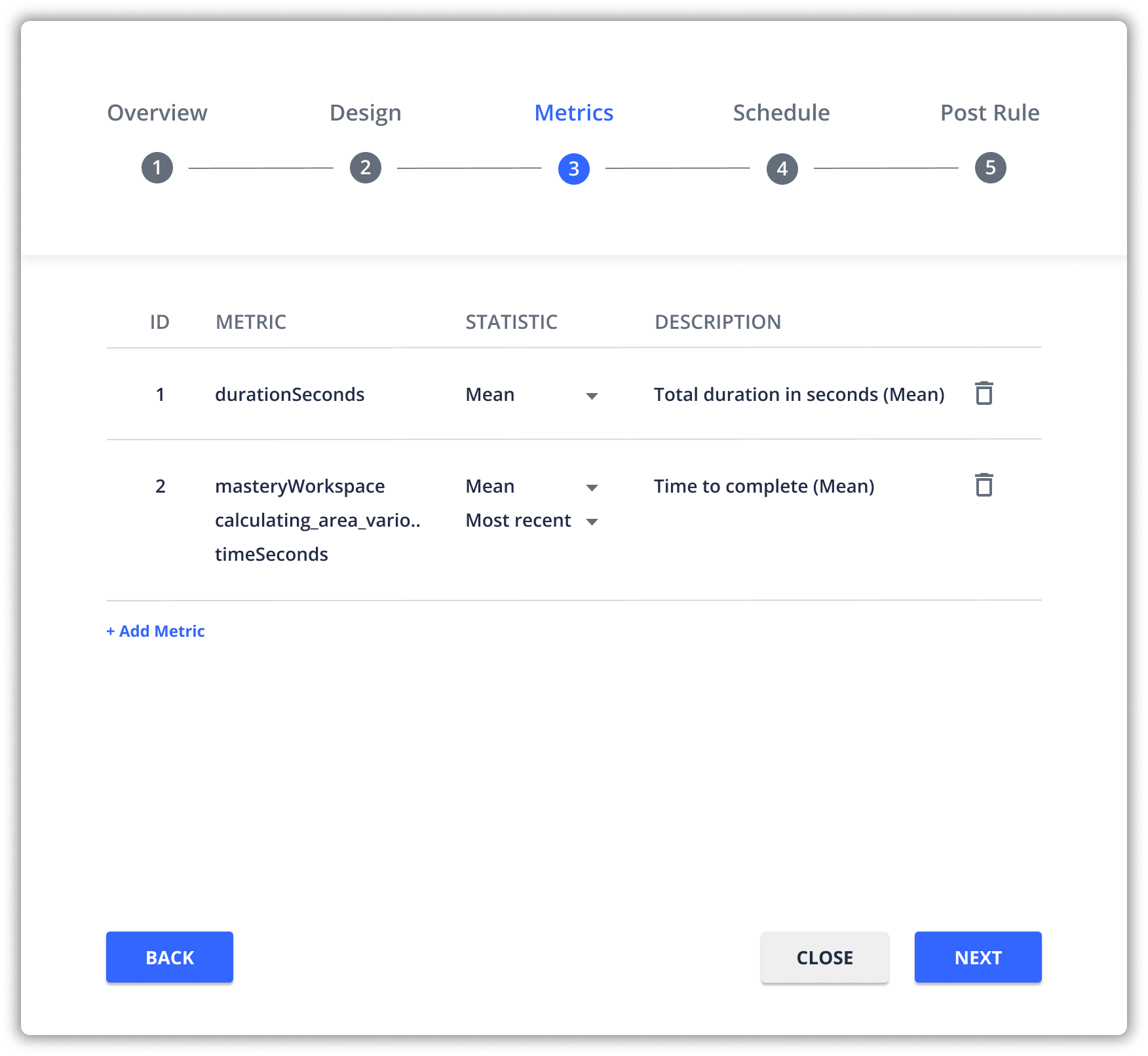 Adding description in the metric metadata · Issue #251 · CarnegieLearningWeb/UpGrade · GitHub
