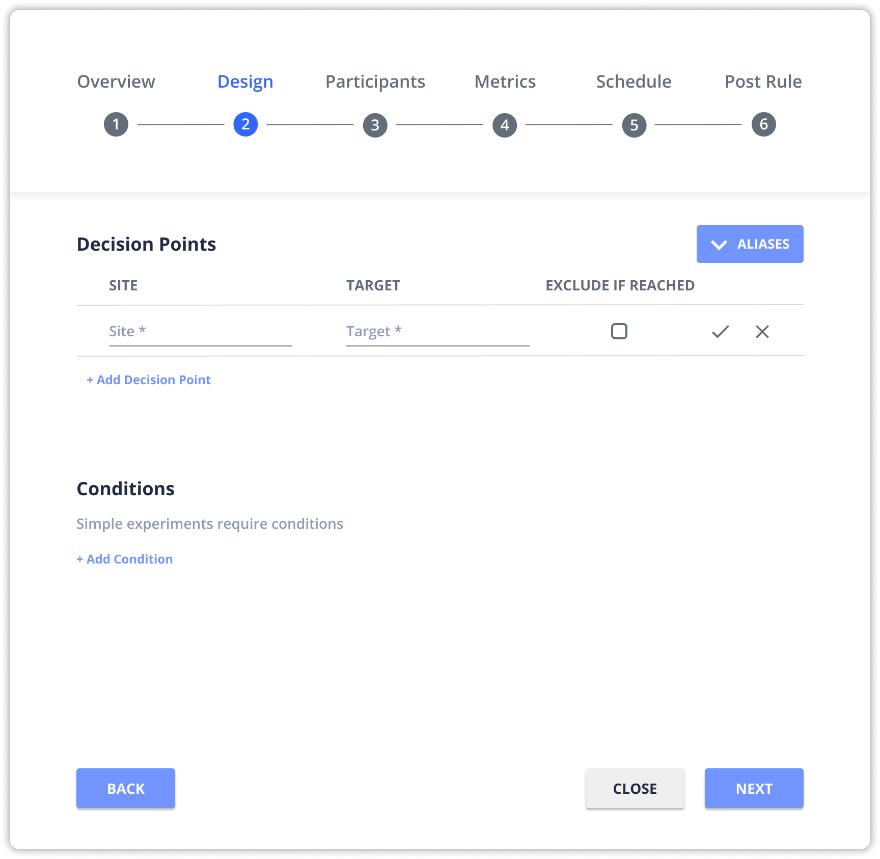 Add edit mode to the tables in the experiment stepper · Issue #548 · CarnegieLearningWeb/UpGrade ...