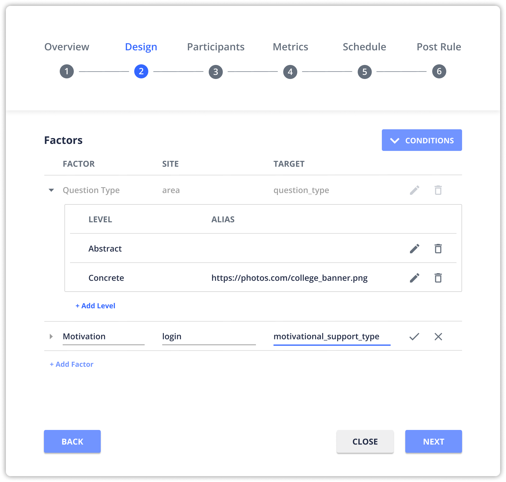 UI design for factorial/partial factorial experiment support · Issue #392 · CarnegieLearningWeb ...