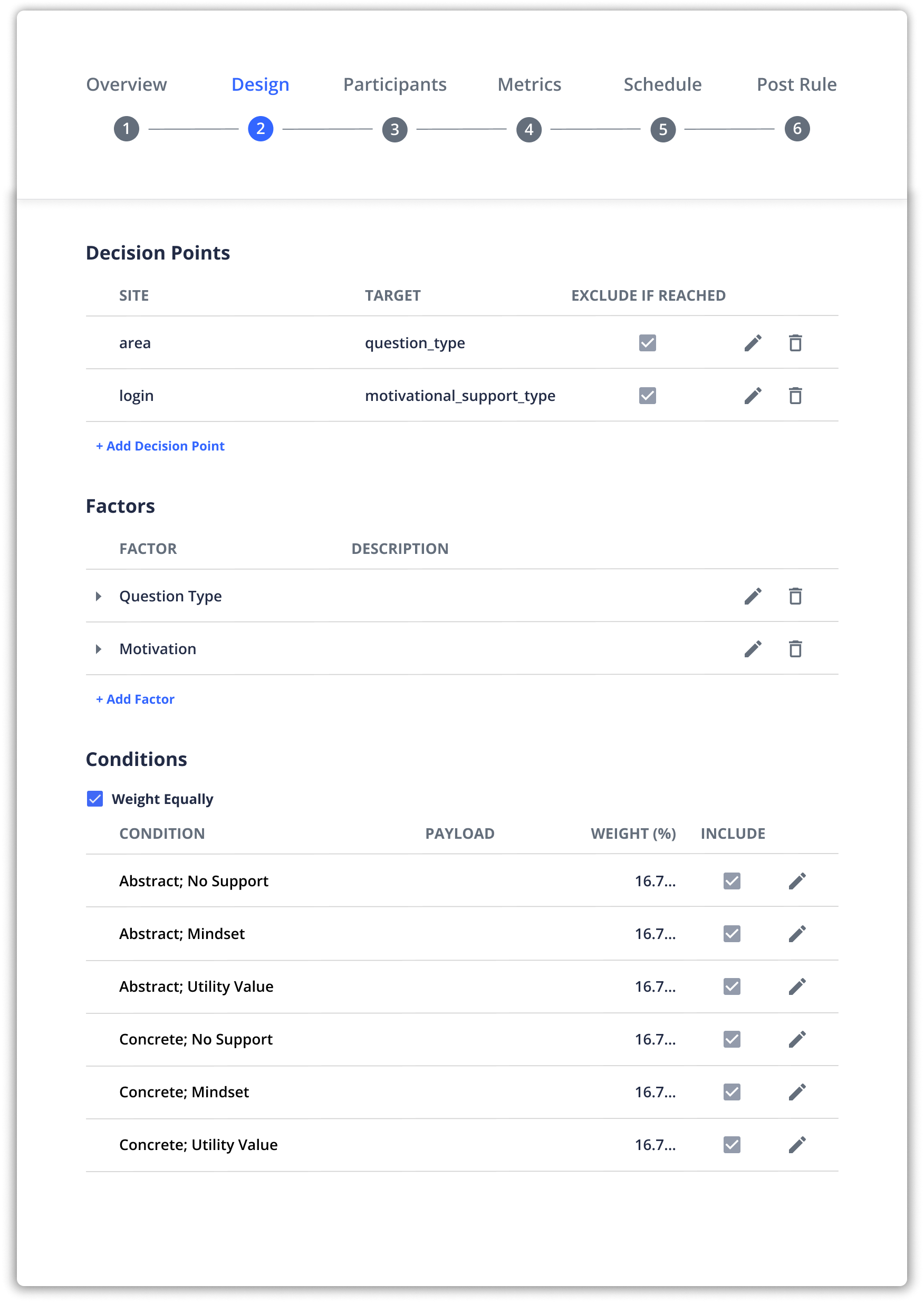 UI design for factorial/partial factorial experiment support · Issue #392 · CarnegieLearningWeb ...