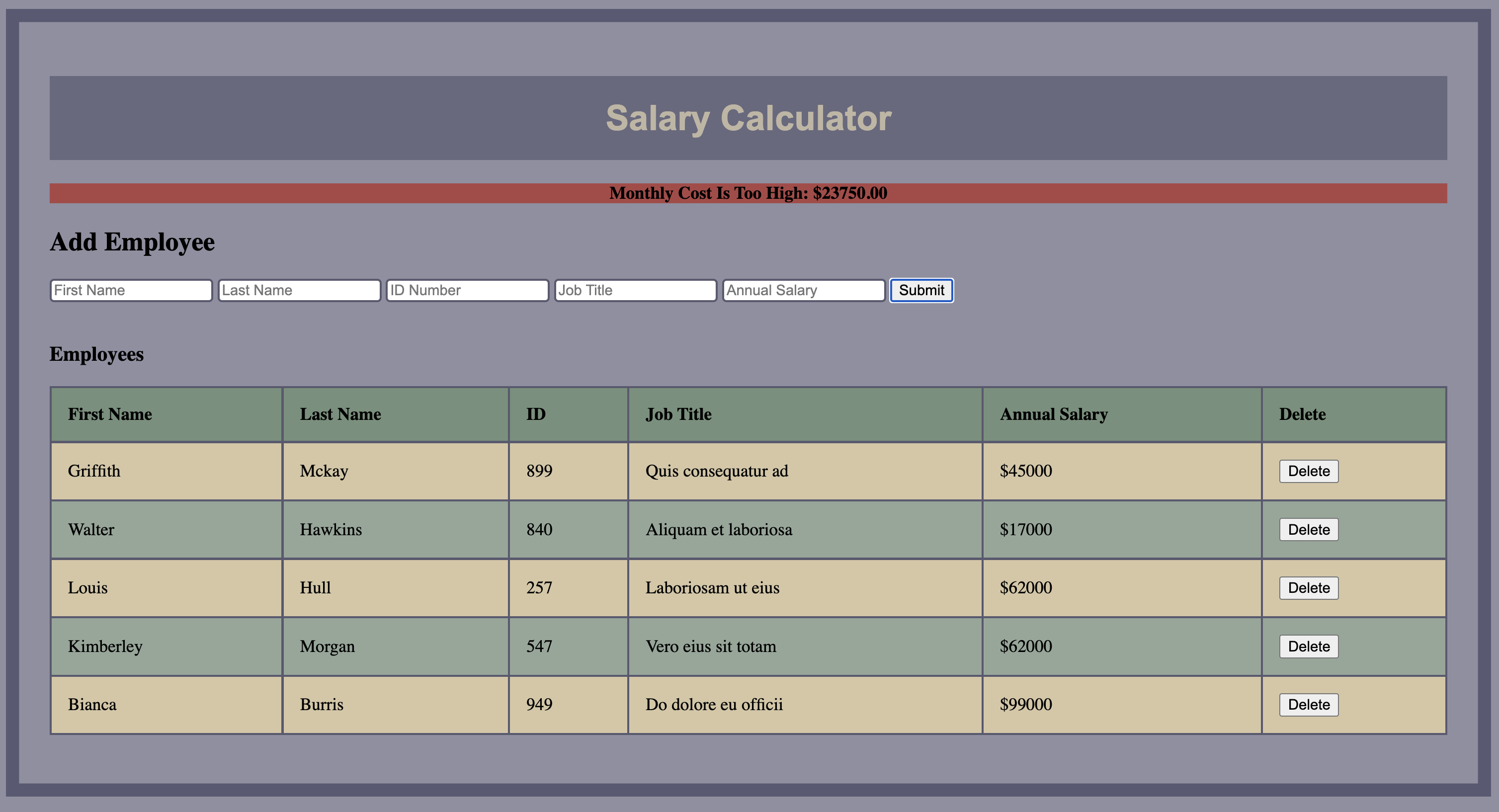 GitHub - connorpeck/salary-calculator