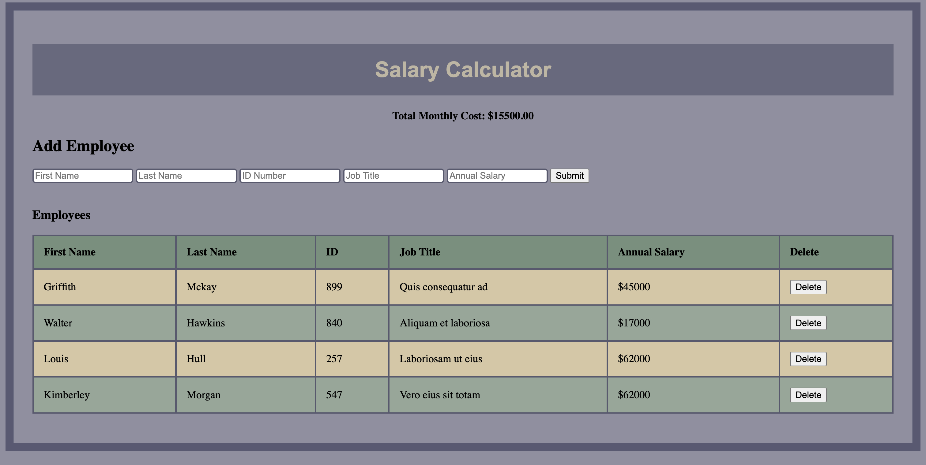 GitHub - connorpeck/salary-calculator