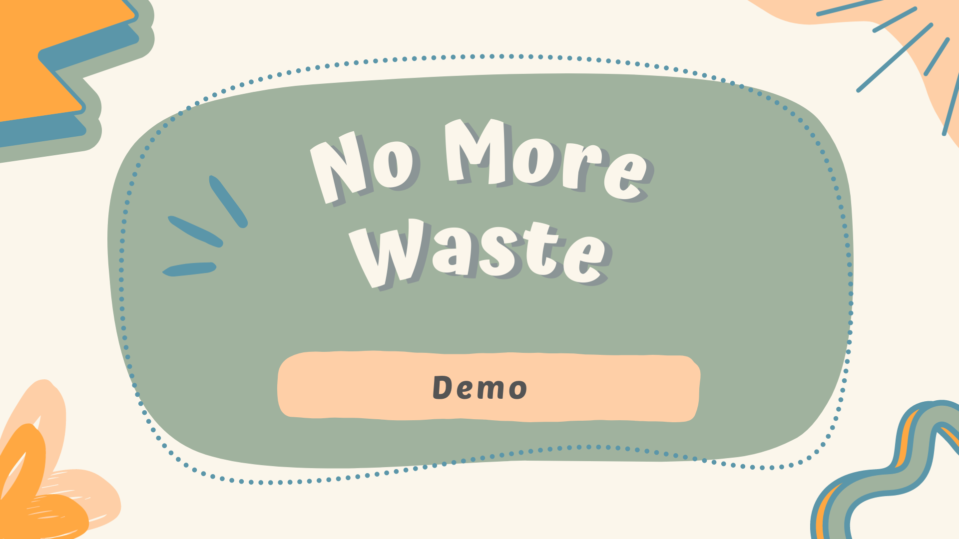 GitHub - bulbularora/No-More-waste: Capstone Project for Software ...