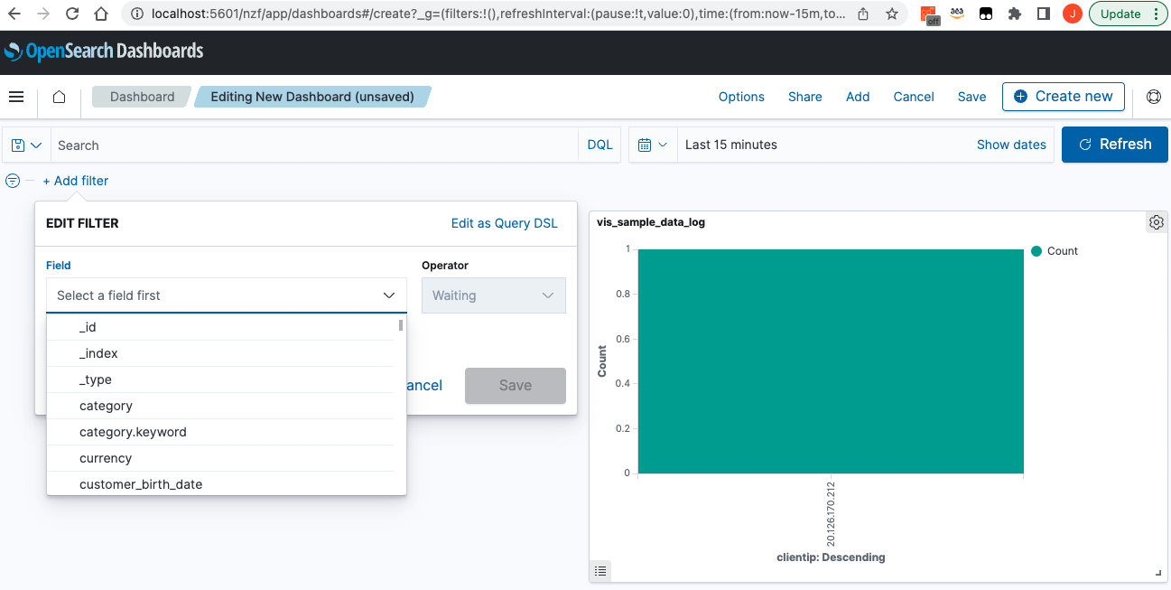 [BUG] Can't get index-pattern fields at dashboard filter for vis-builder · Issue #3429 ...