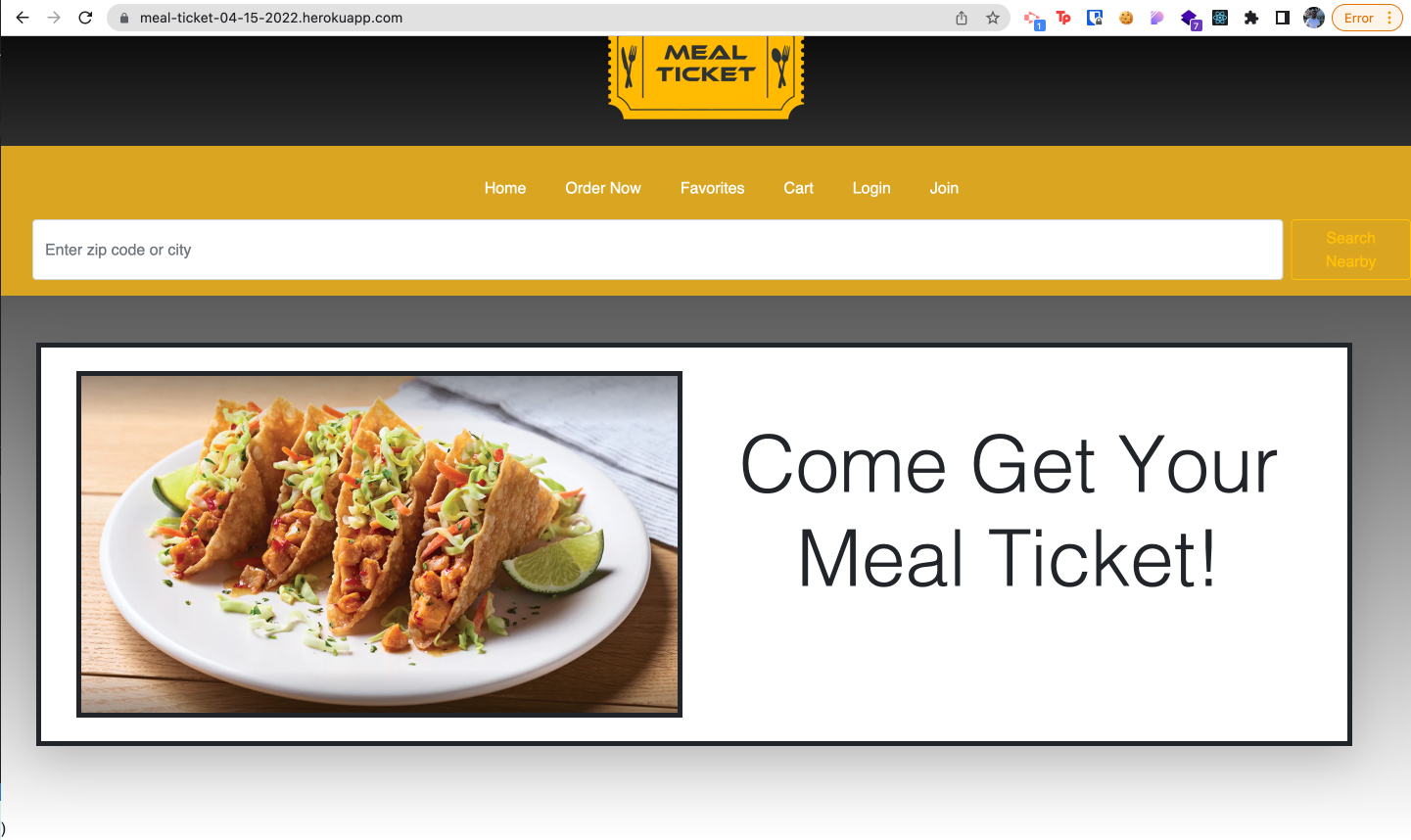 GitHub - Marlowchu/Meal-Ticket