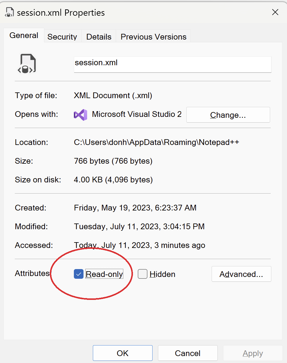 When Shutting Down Pop Up Window Error Of Saving Session File · Issue 13859 · Notepad Plus