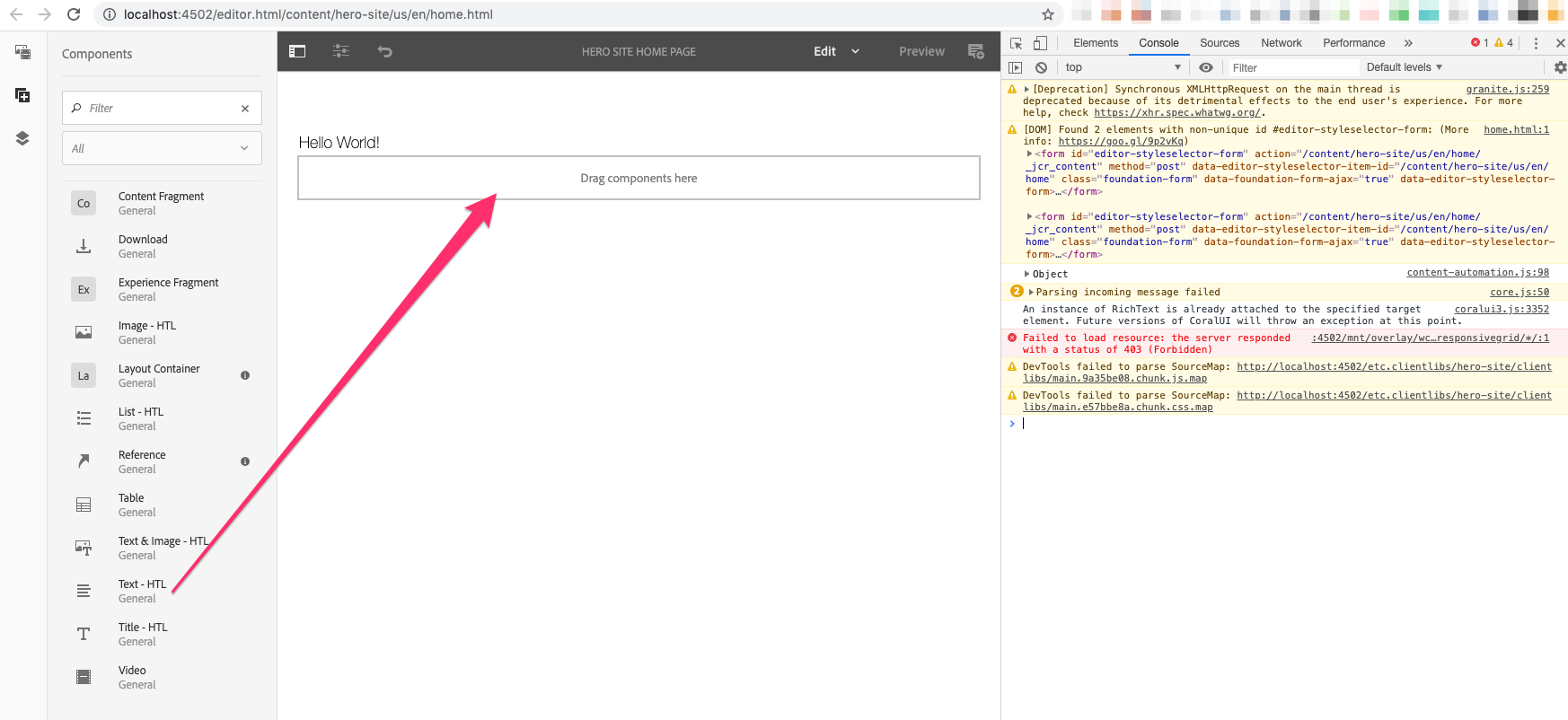 Cannot Add Components To Default Home Page Built Using React Frontend 6141