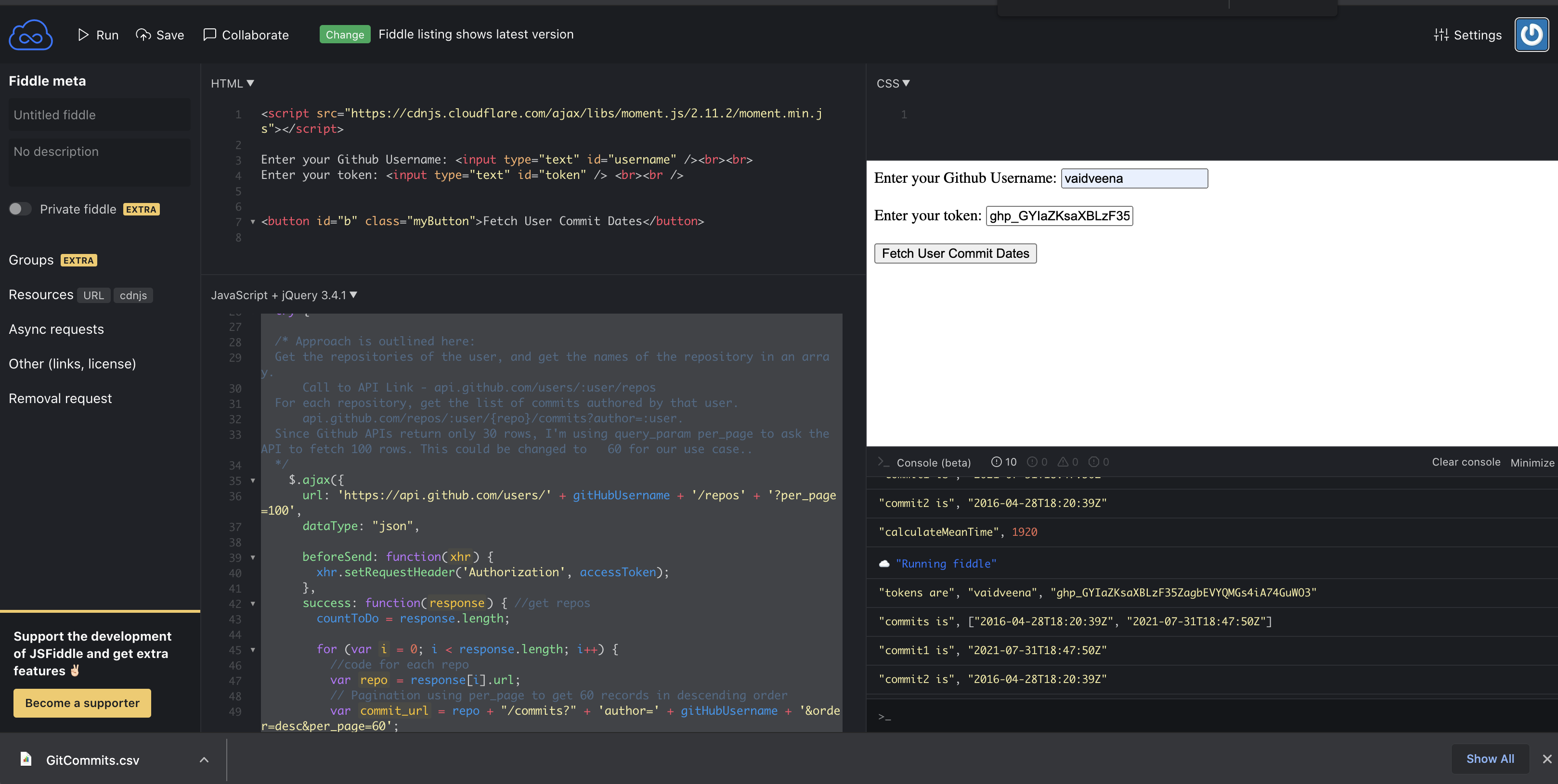 GitHub - vaidveena/takeHome