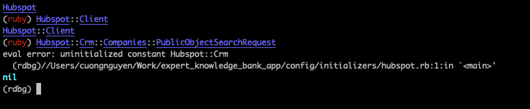 Uninitialized Constant Hubspotcrmcompaniespublicobjectsearchrequest · Issue 190 · Hubspot 