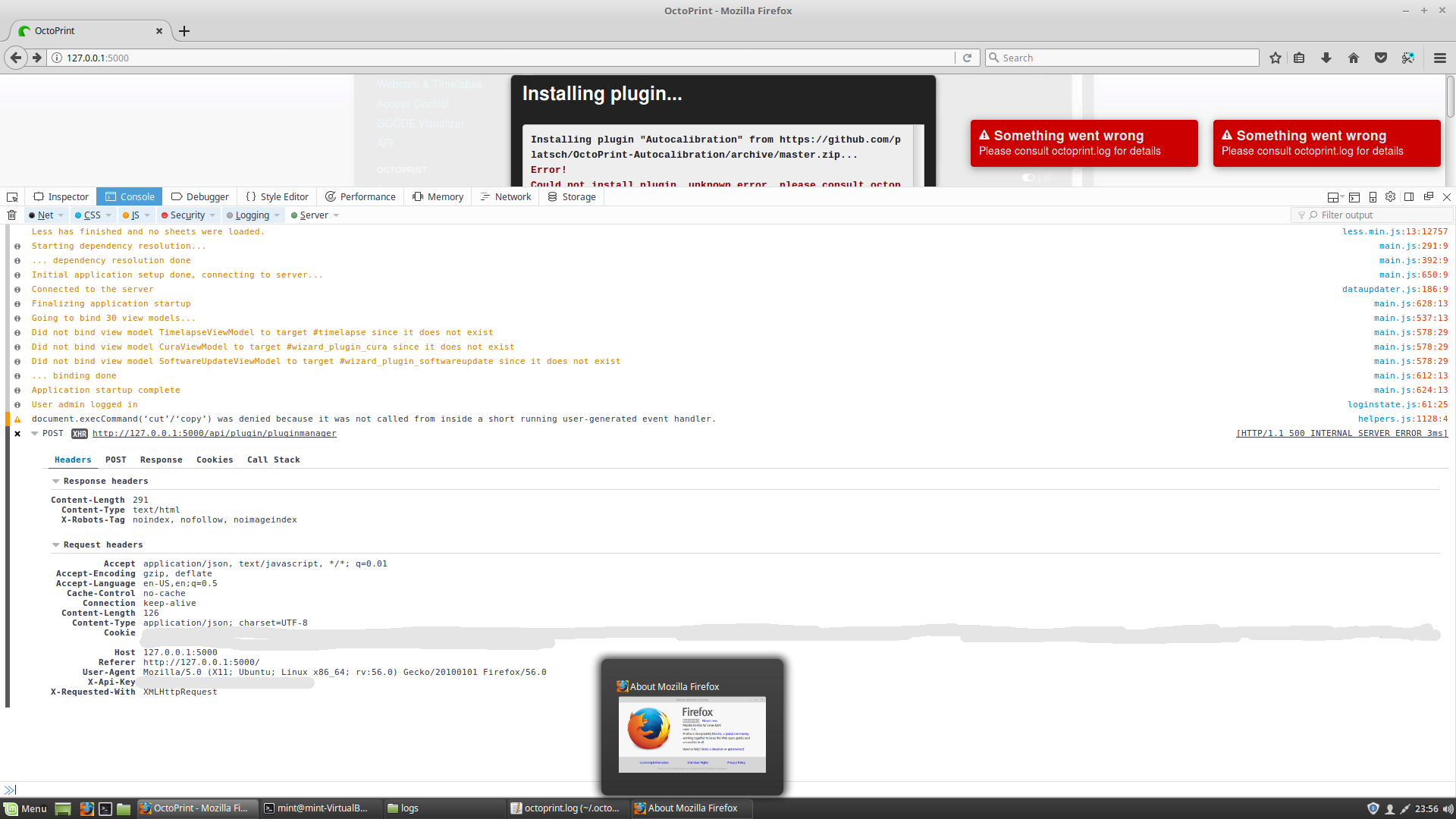 Plugin manager broken (maintenance / devel branch) · Issue #2151 · OctoPrint/OctoPrint · GitHub