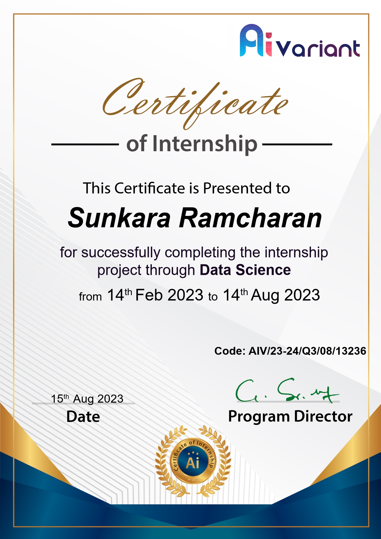 GitHub - Ramcharan1965/Internship_Certificate