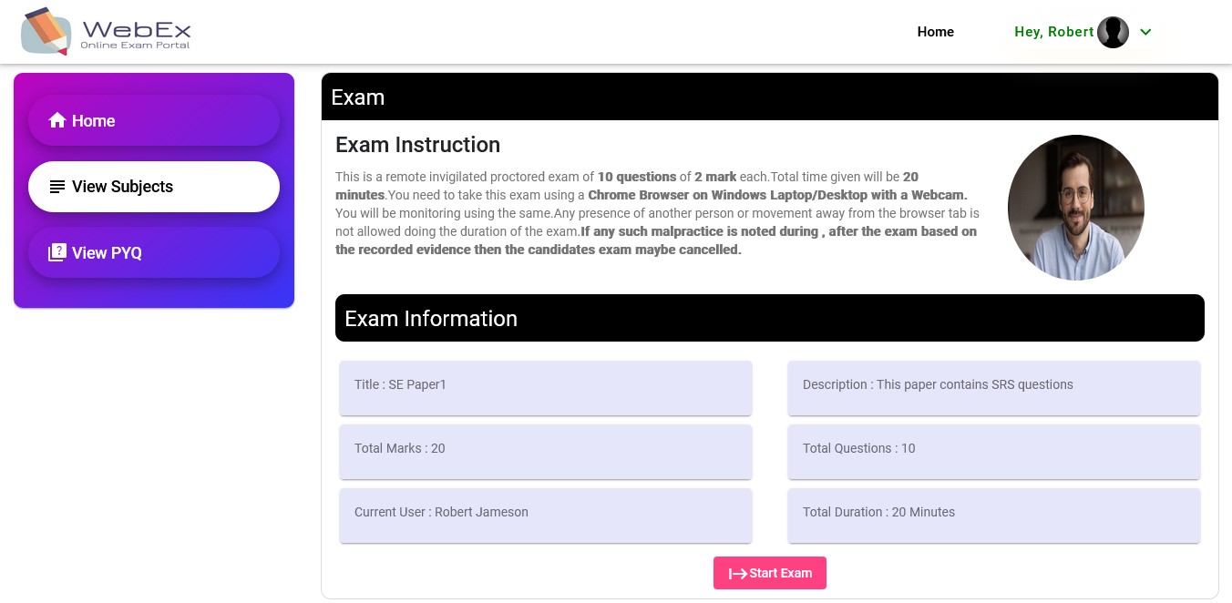 GitHub - Shilajit2002/WEB-EX: Online Exam Portal