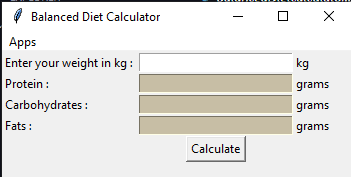 GitHub - Akai771/Balanced-Diet-Calculator: Balanced Diet and BMI Calculator made using Python