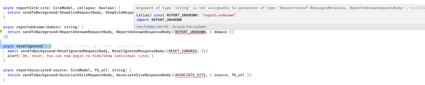 [BUG] sendToBackground ts type error · Issue #583 · PlasmoHQ/plasmo · GitHub