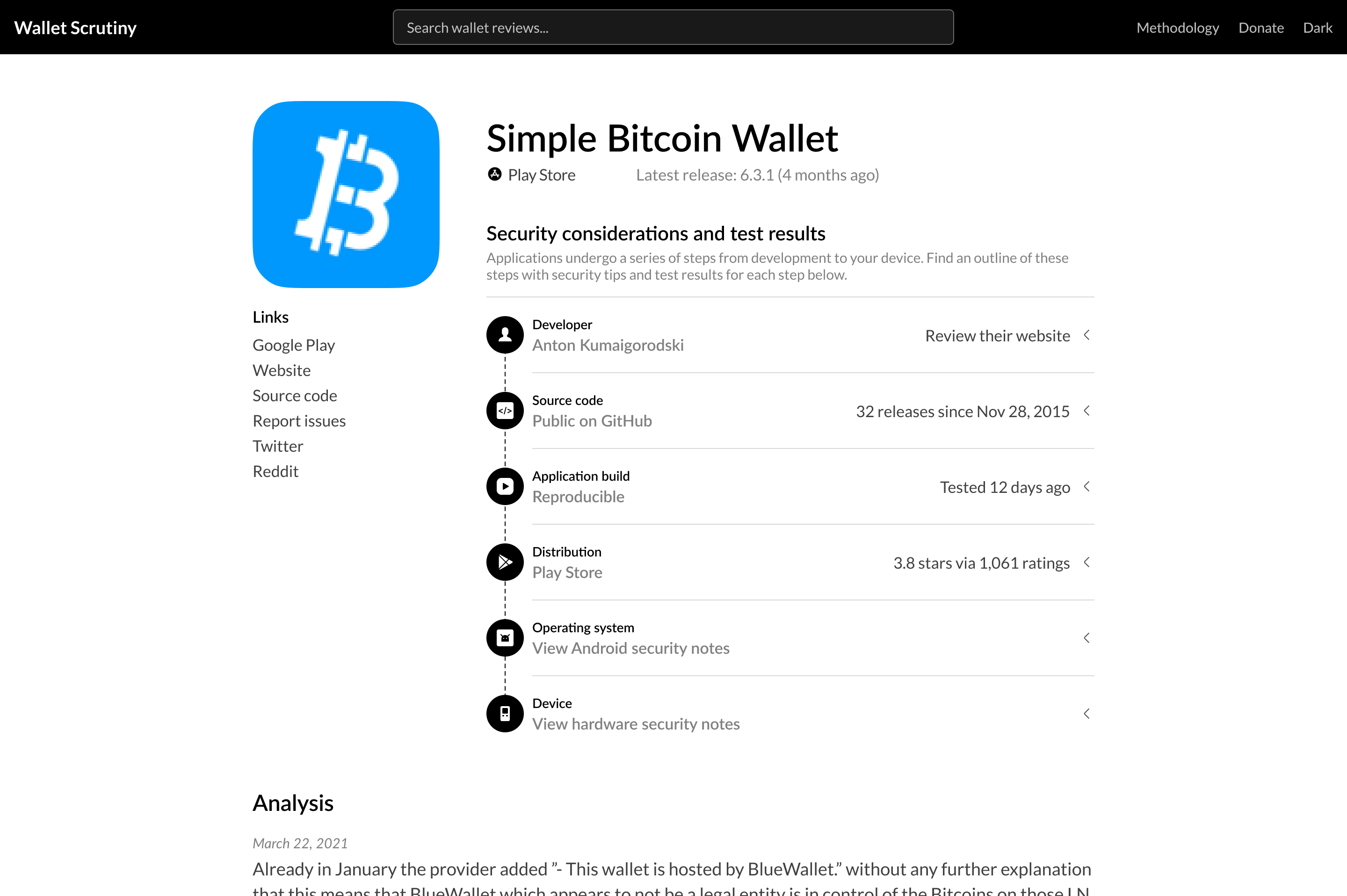 Wallet Scrutiny: Collaboration · Issue #415 · BitcoinDesign/Meta · GitHub