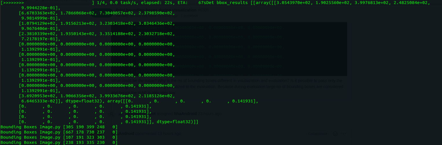 Print bounding boxes during visualization · Issue #6309 · open-mmlab/mmdetection · GitHub
